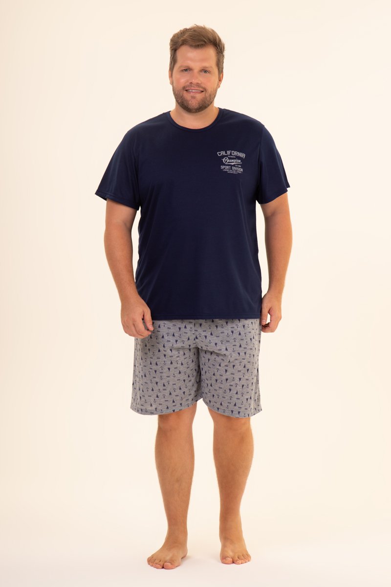 Pijama Masculino Plus Size - Âncora Pijama Masculino Plus Size - Âncora