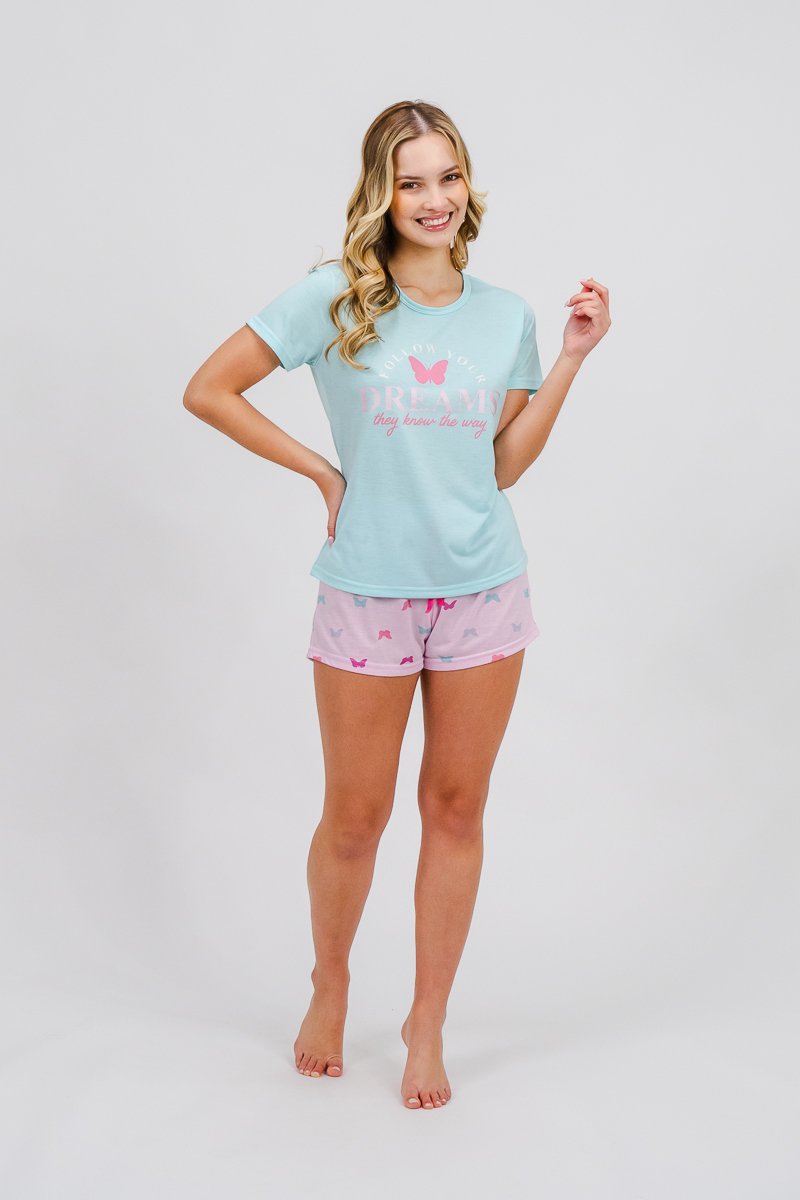 Pijama Feminino de Verão Butterfly Dreams - Pijama de Verão é na ...